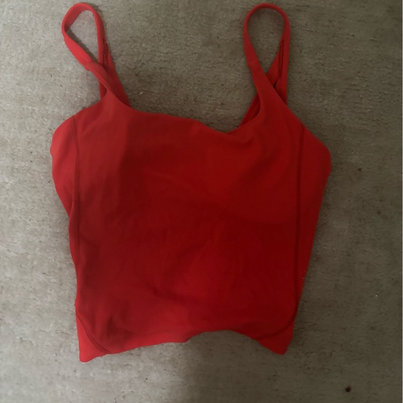 lululemon athletica | Tops | Red Lululemon Cropped Tank Top | Poshmark